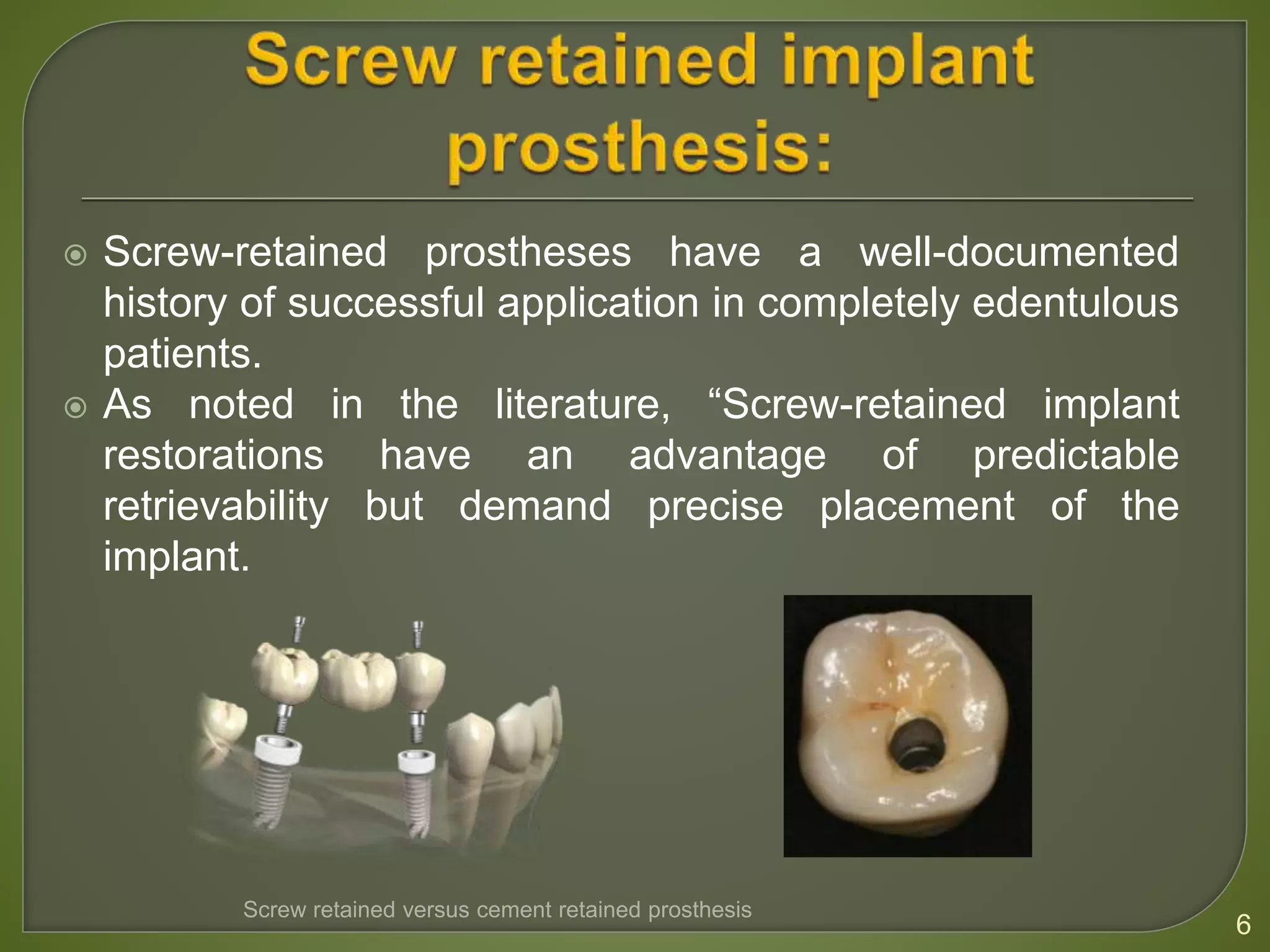 Screw retained vs cement retained prosthesis.pptx