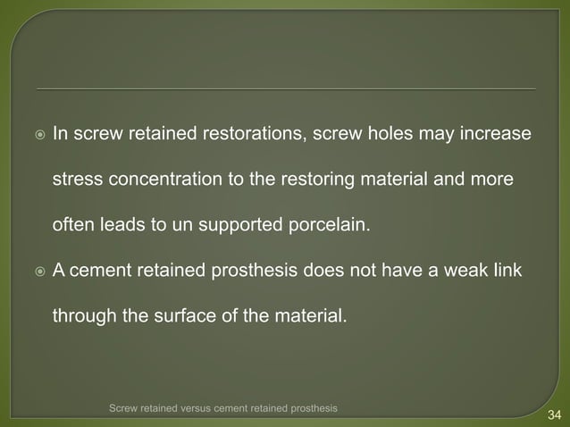 Screw retained vs cement retained prosthesis.pptx