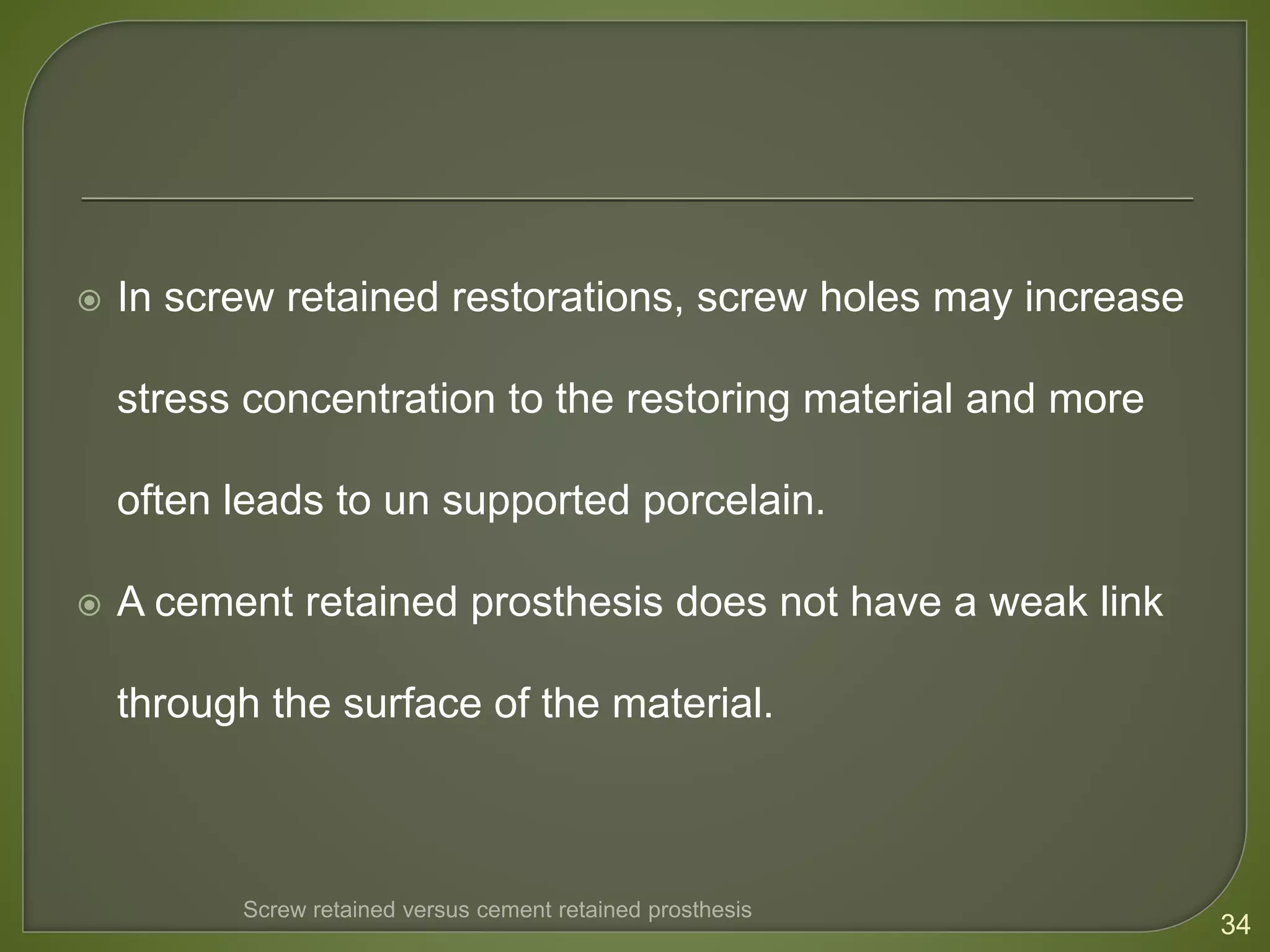 Screw retained vs cement retained prosthesis.pptx