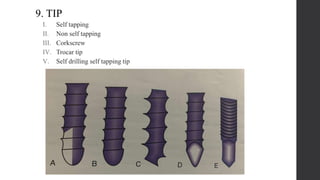 Screws in orthopedics | PPTX