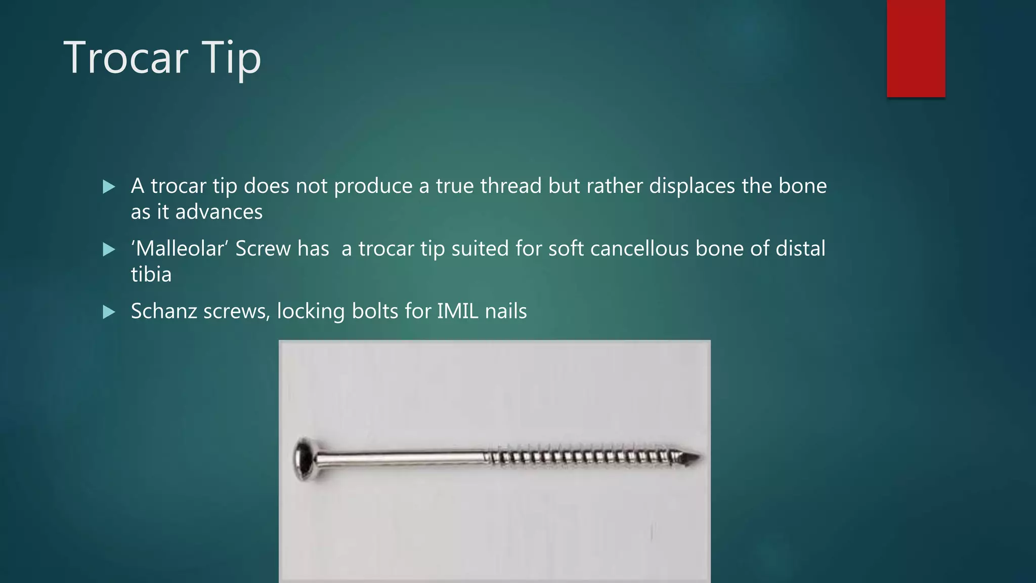 Basics of Screws in Orthopedics | PPTX