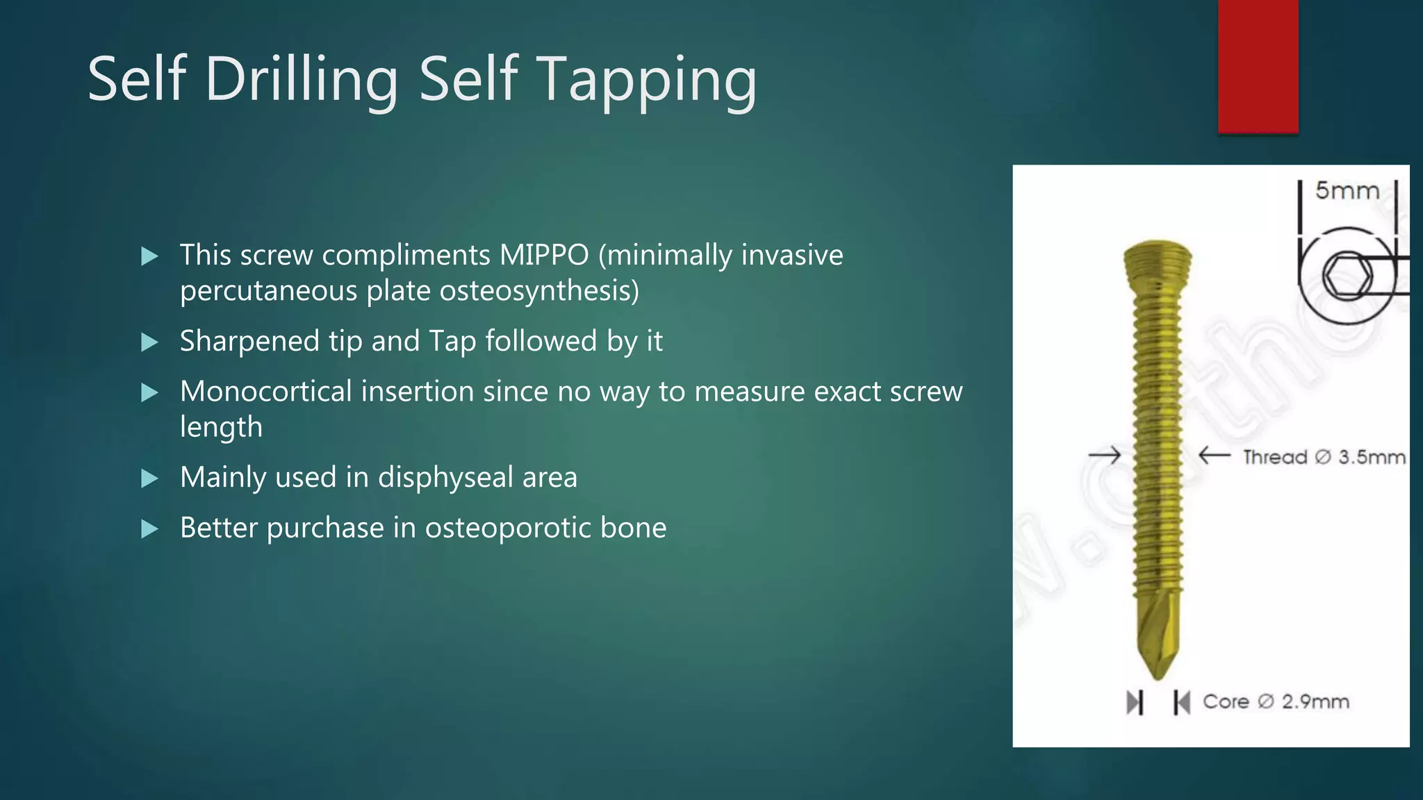 Basics of Screws in Orthopedics | PPTX