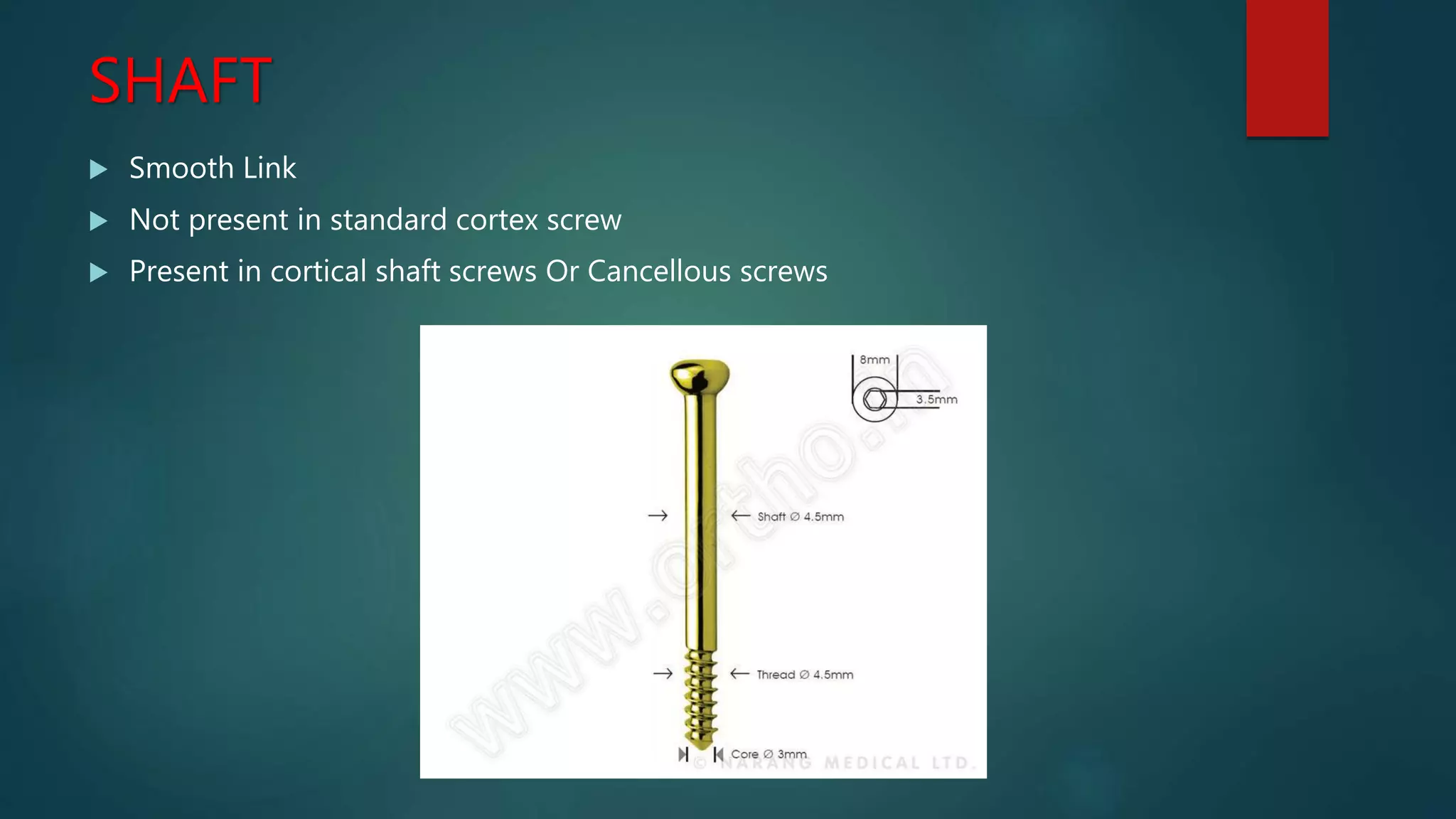 Basics of Screws in Orthopedics | PPTX