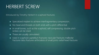 Basics of Screws in Orthopedics | PPTX