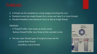Basics of Screws in Orthopedics | PPTX