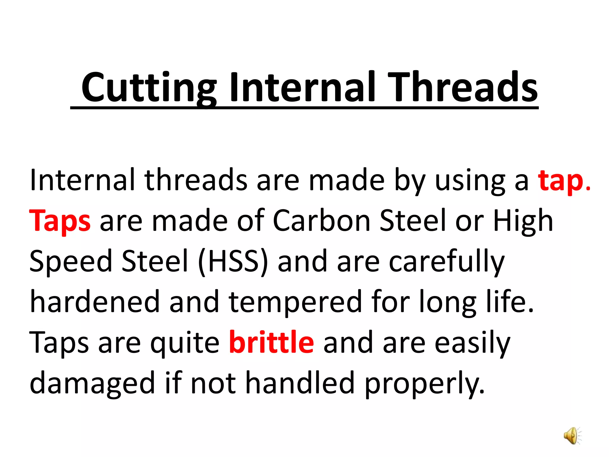 Screw thread cutting internal | PPT