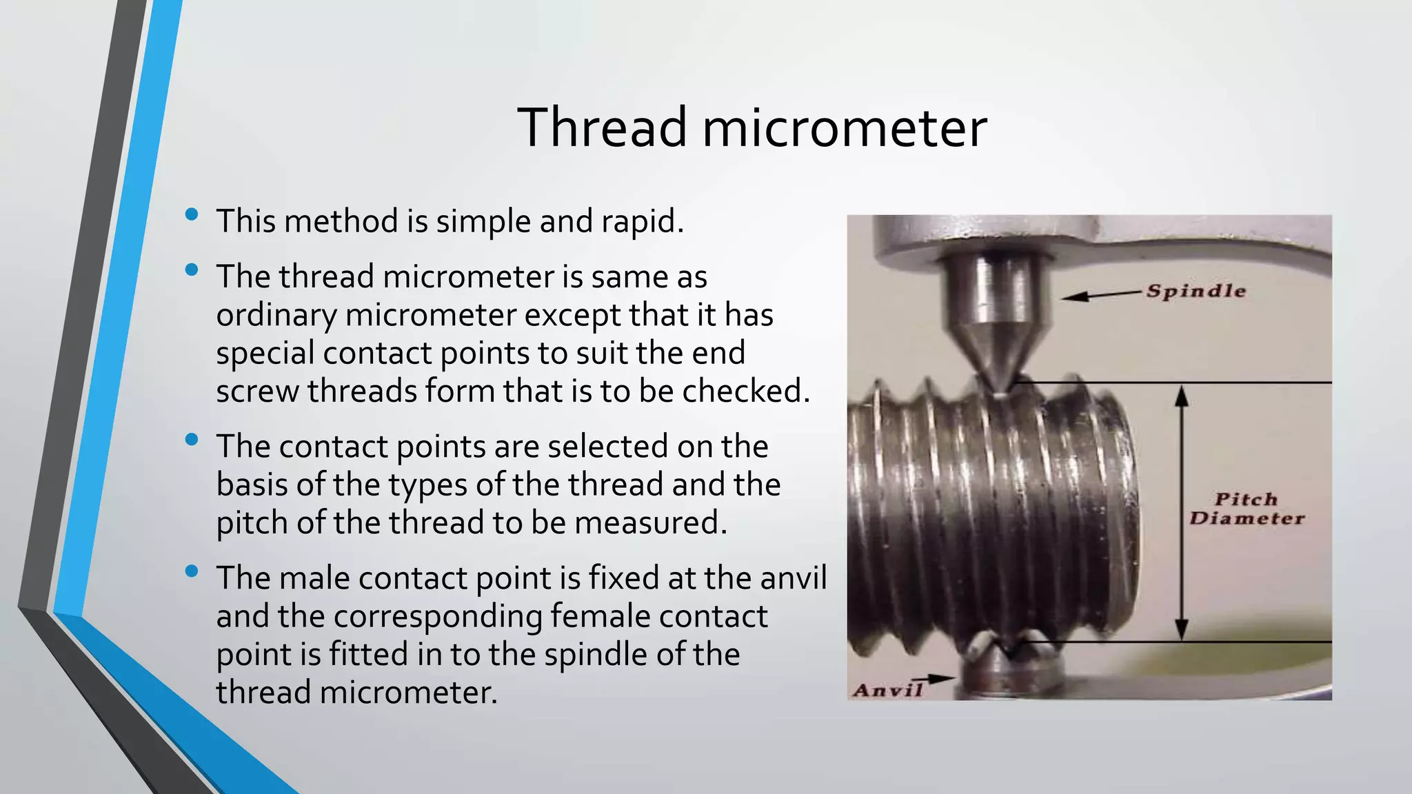 Screw thread measurement | PPTX