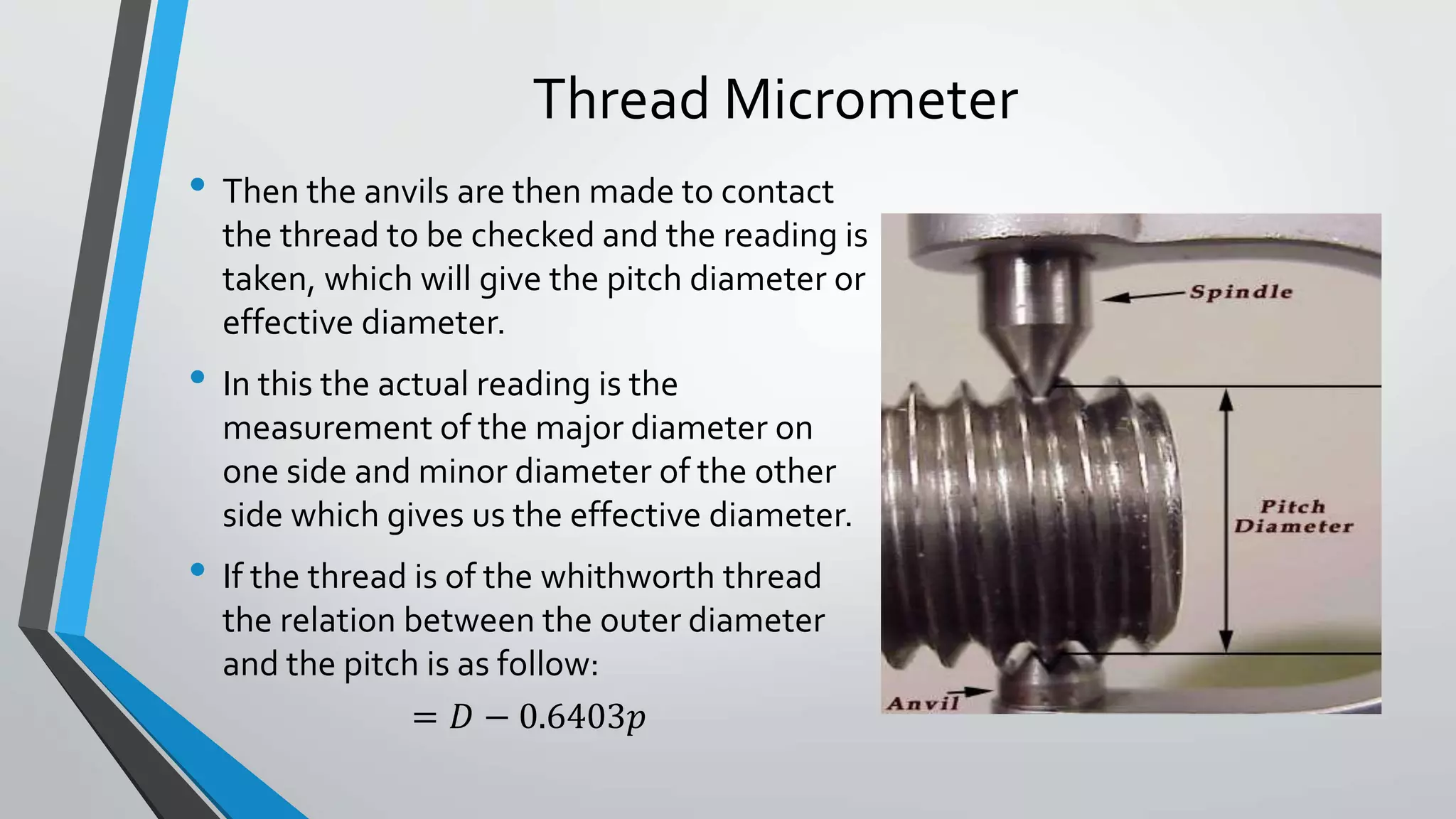 Screw thread measurement | PPTX