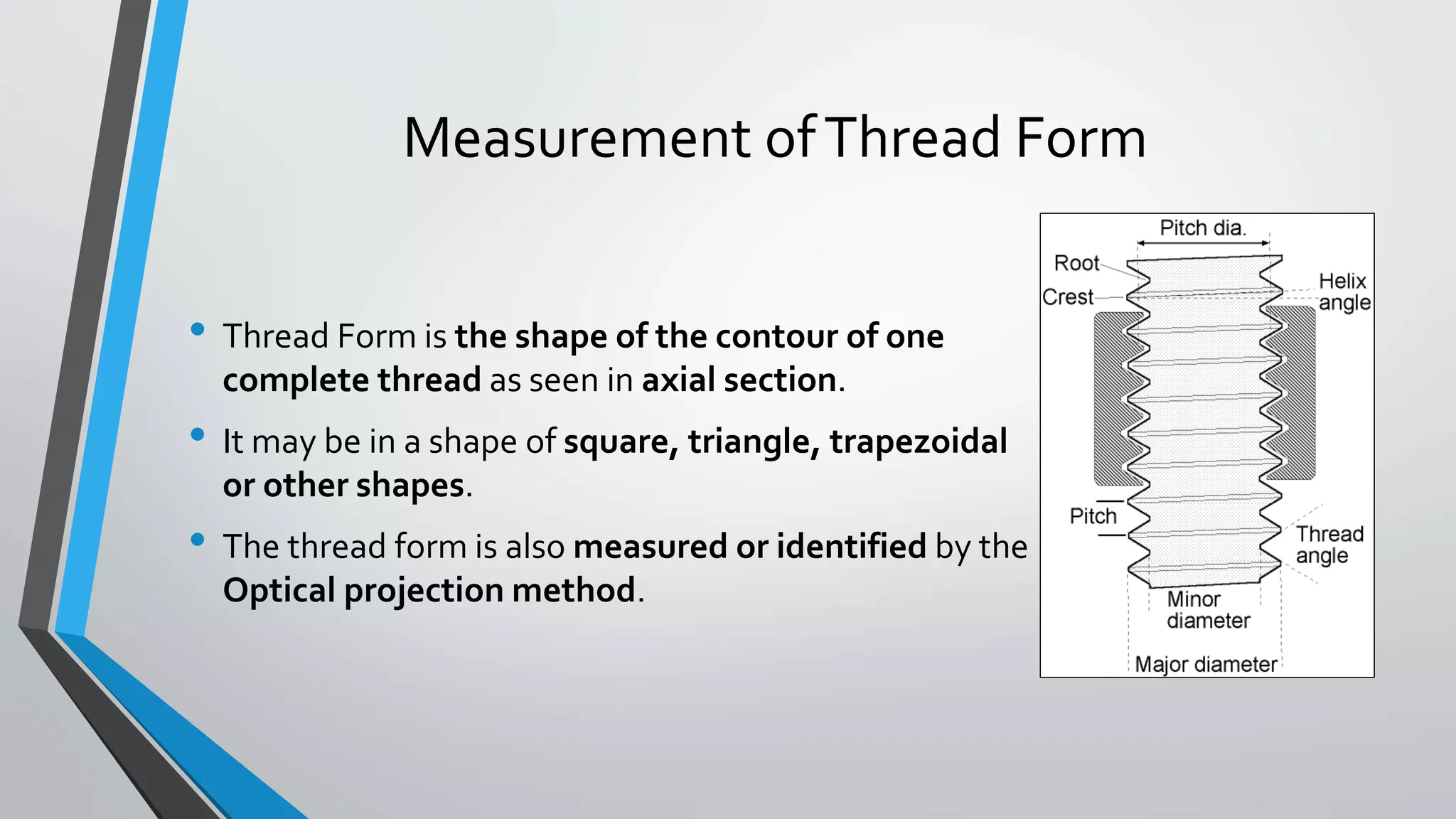 Screw thread measurement | PPTX