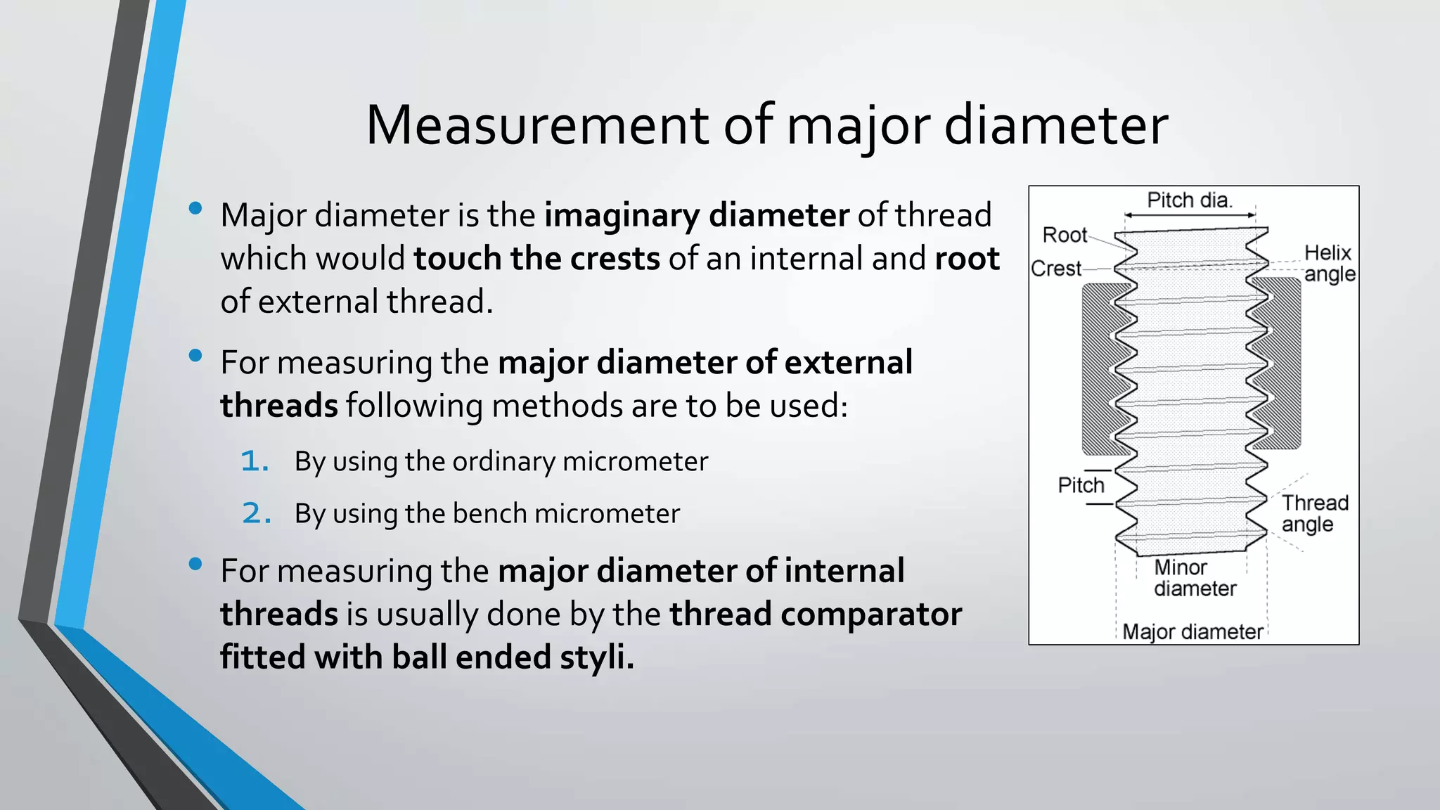 Screw thread measurement | PPTX