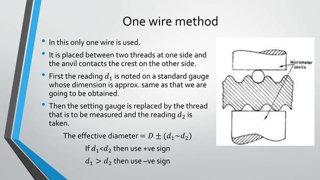 Screw thread measurement | PPTX | Needlework | Arts and Crafts