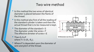 Screw thread measurement | PPTX