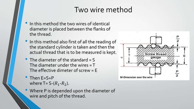 Screw thread measurement | PPTX | Needlework | Arts and Crafts