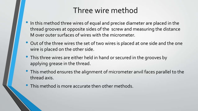 Screw thread measurement | PPTX | Needlework | Arts and Crafts