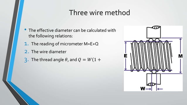Screw thread measurement | PPTX | Needlework | Arts and Crafts