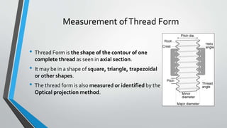 Screw thread measurement | PPTX