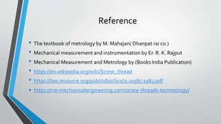 Screw thread measurement | PPTX