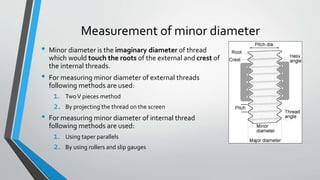 Screw thread measurement | PPTX