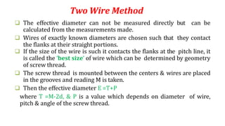 Screw thread measurements | PPTX