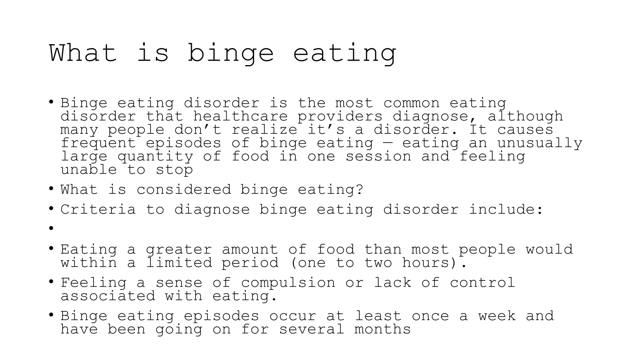 Binge eating ppt for knowlege 12th .pptx