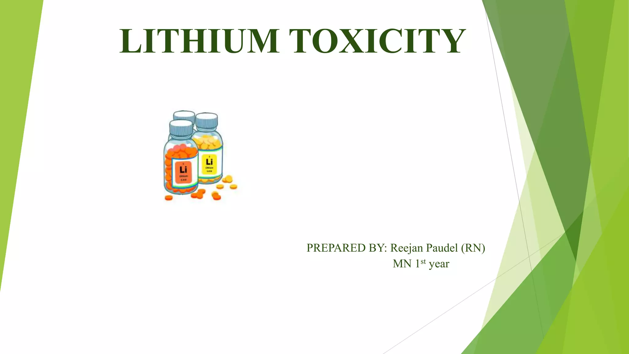 lithium toxicity | PPT