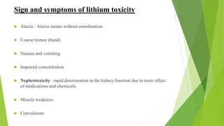 lithium toxicity | PPT