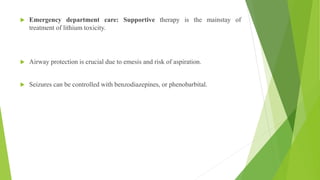 lithium toxicity | PPTX