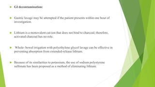 lithium toxicity | PPTX