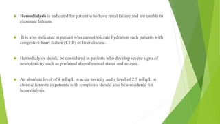 lithium toxicity | PPTX