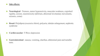 lithium toxicity | PPTX