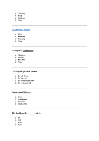 English Solved MCQS | PDF