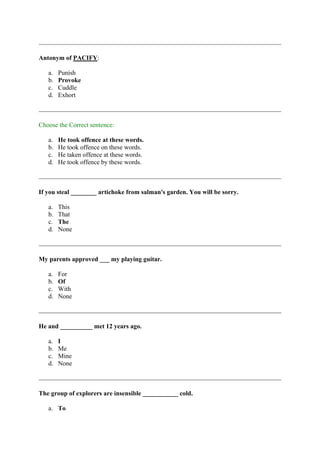 English Solved MCQS | PDF