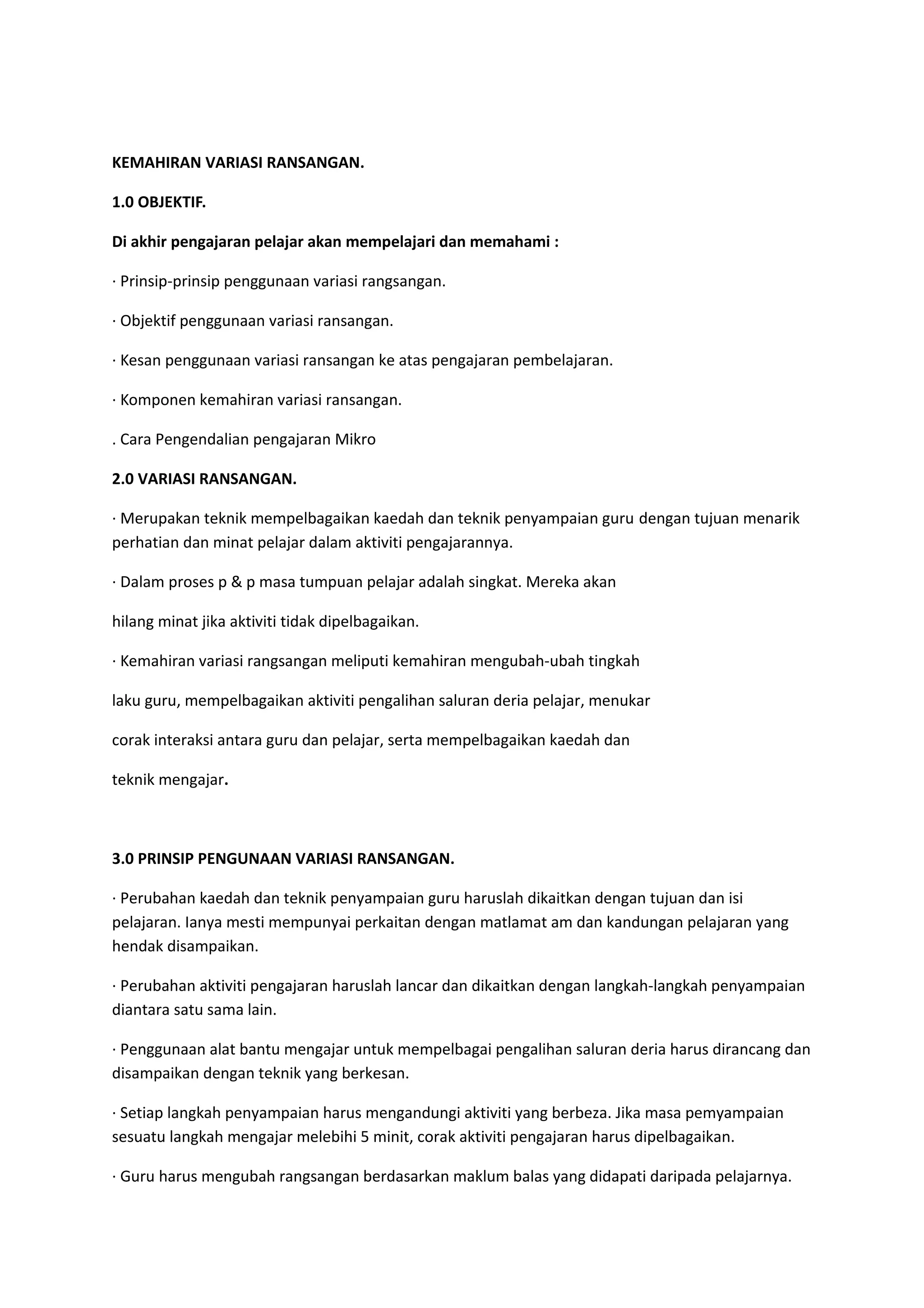 kemahiran variasi rangsangan | DOC