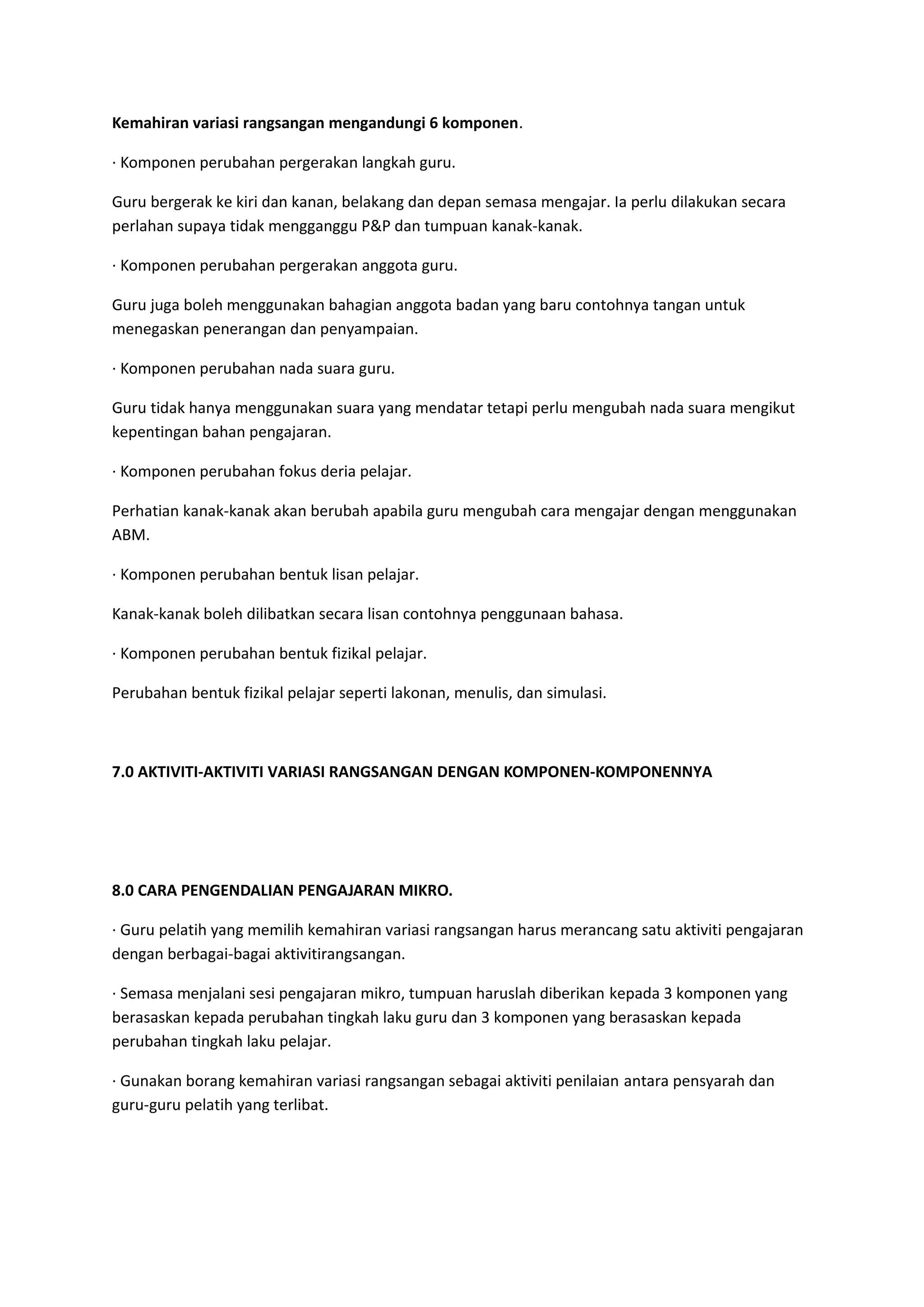 kemahiran variasi rangsangan | DOC