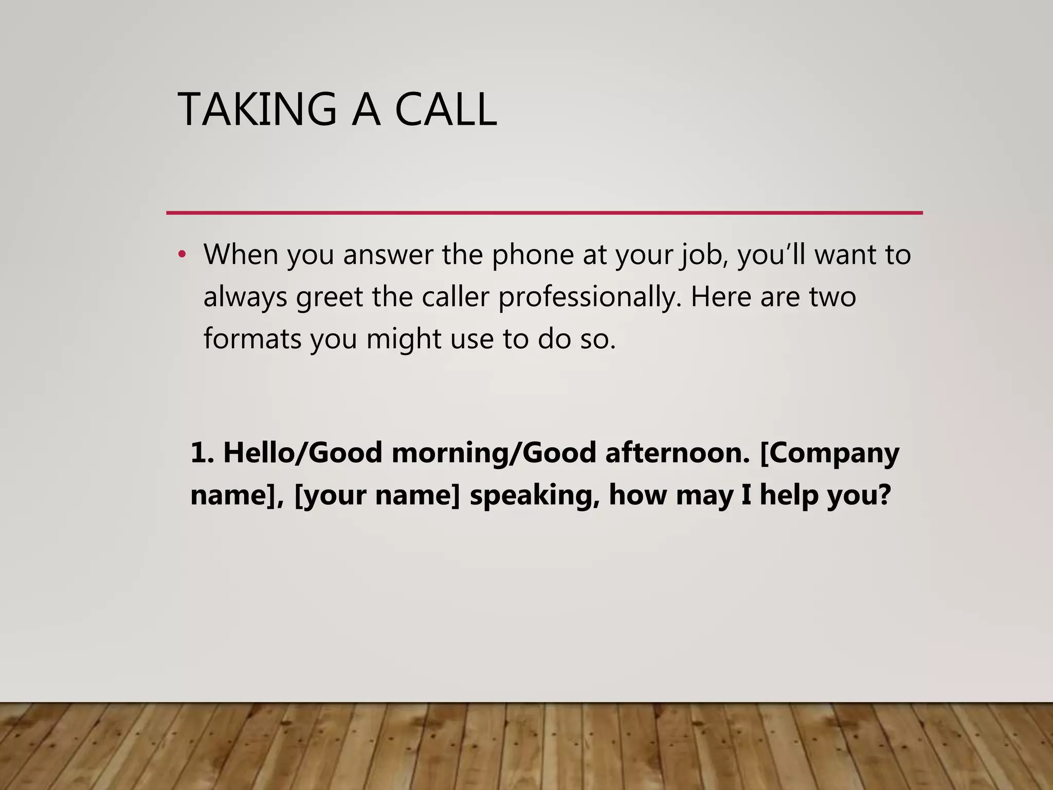 LESSON 1 TELEPHONE SKILLS AND MESSAGES -student copy.pptx