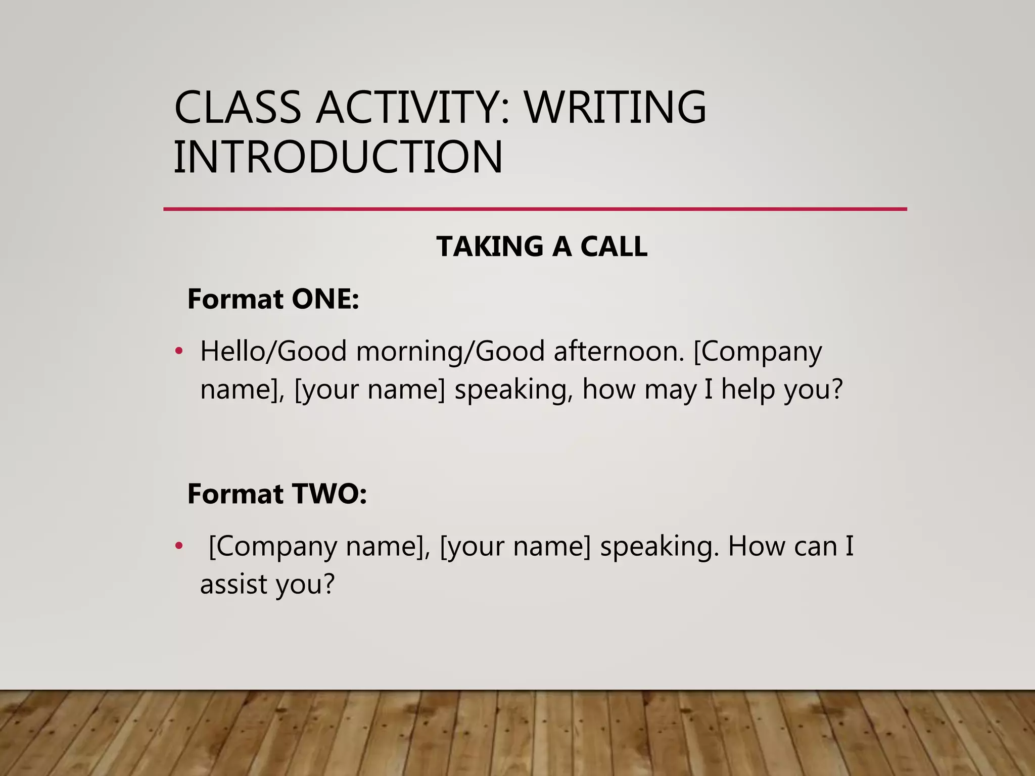 LESSON 1 TELEPHONE SKILLS AND MESSAGES -student copy.pptx