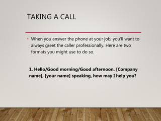 LESSON 1 TELEPHONE SKILLS AND MESSAGES -student copy.pptx