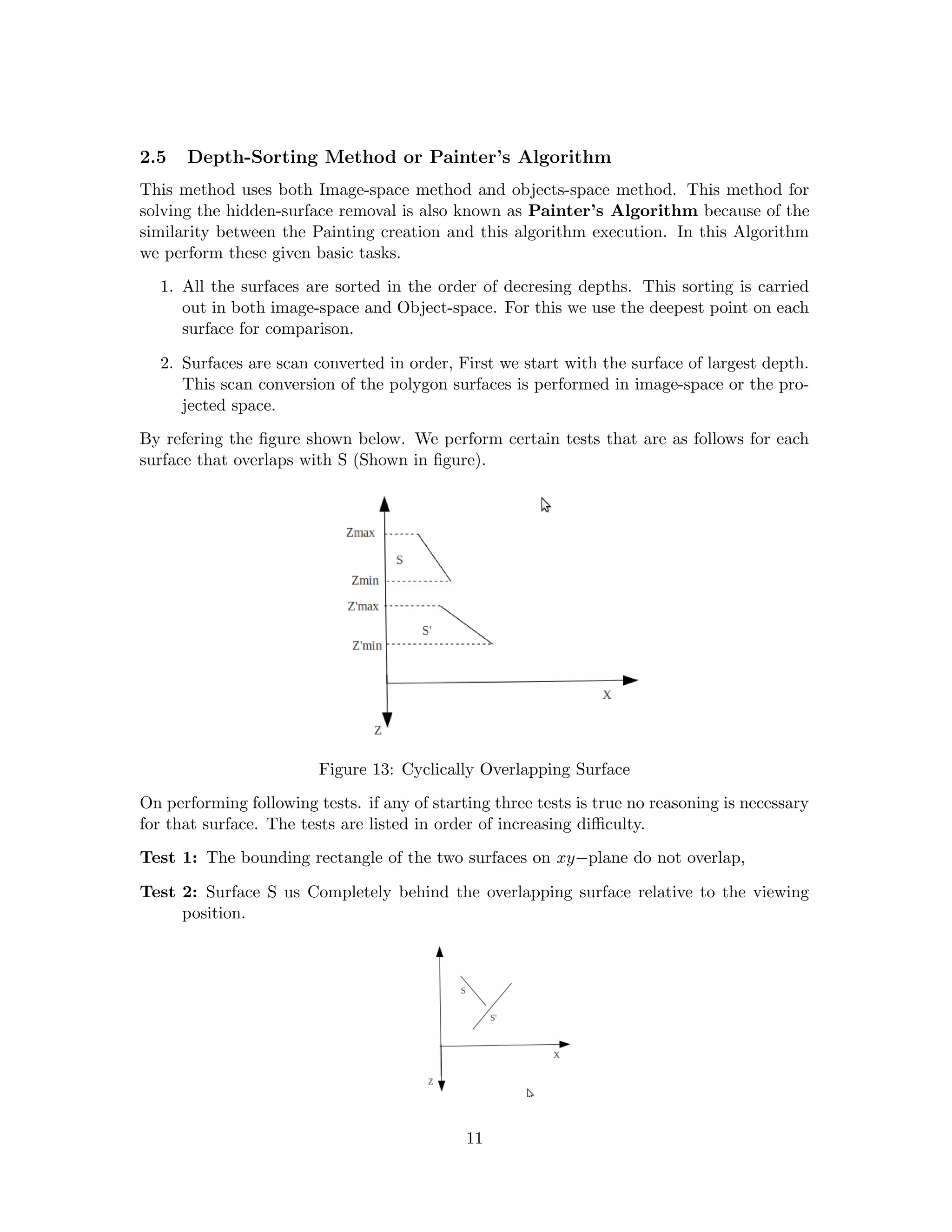Hidden Surface Removal using Z-buffer | PDF