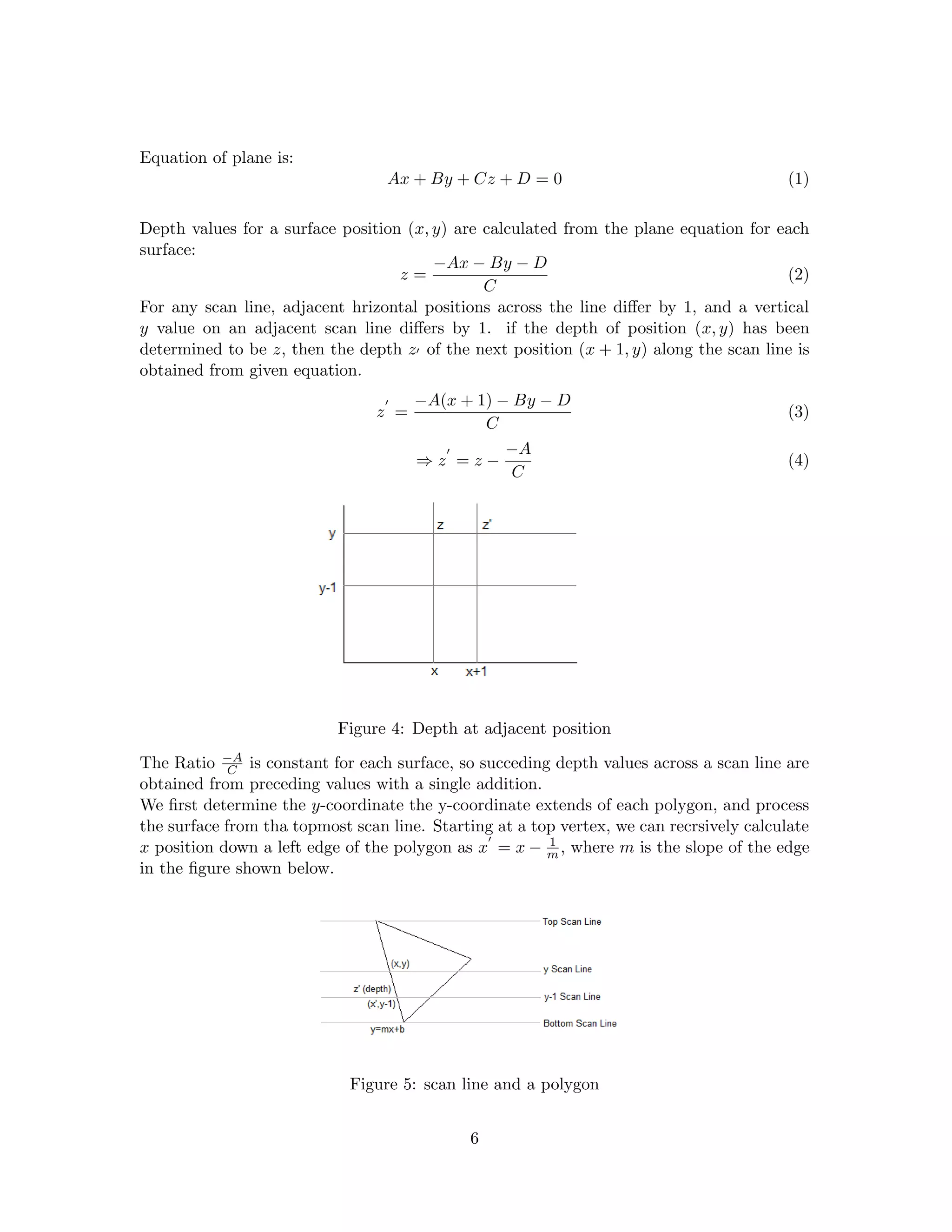Hidden Surface Removal using Z-buffer | PDF
