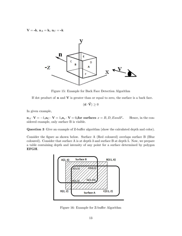 Hidden Surface Removal using Z-buffer | PDF