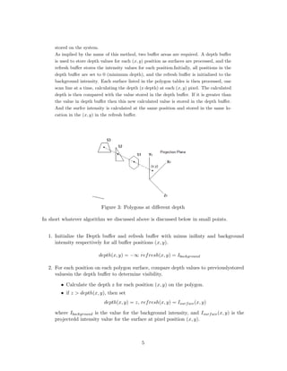 Hidden Surface Removal using Z-buffer | PDF | 3-D Graphics | Computer ...