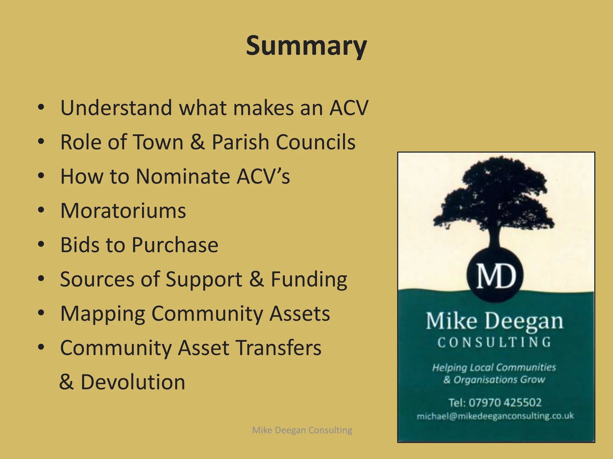 Assets of Community Value: From a Local Council Perspective | PPT
