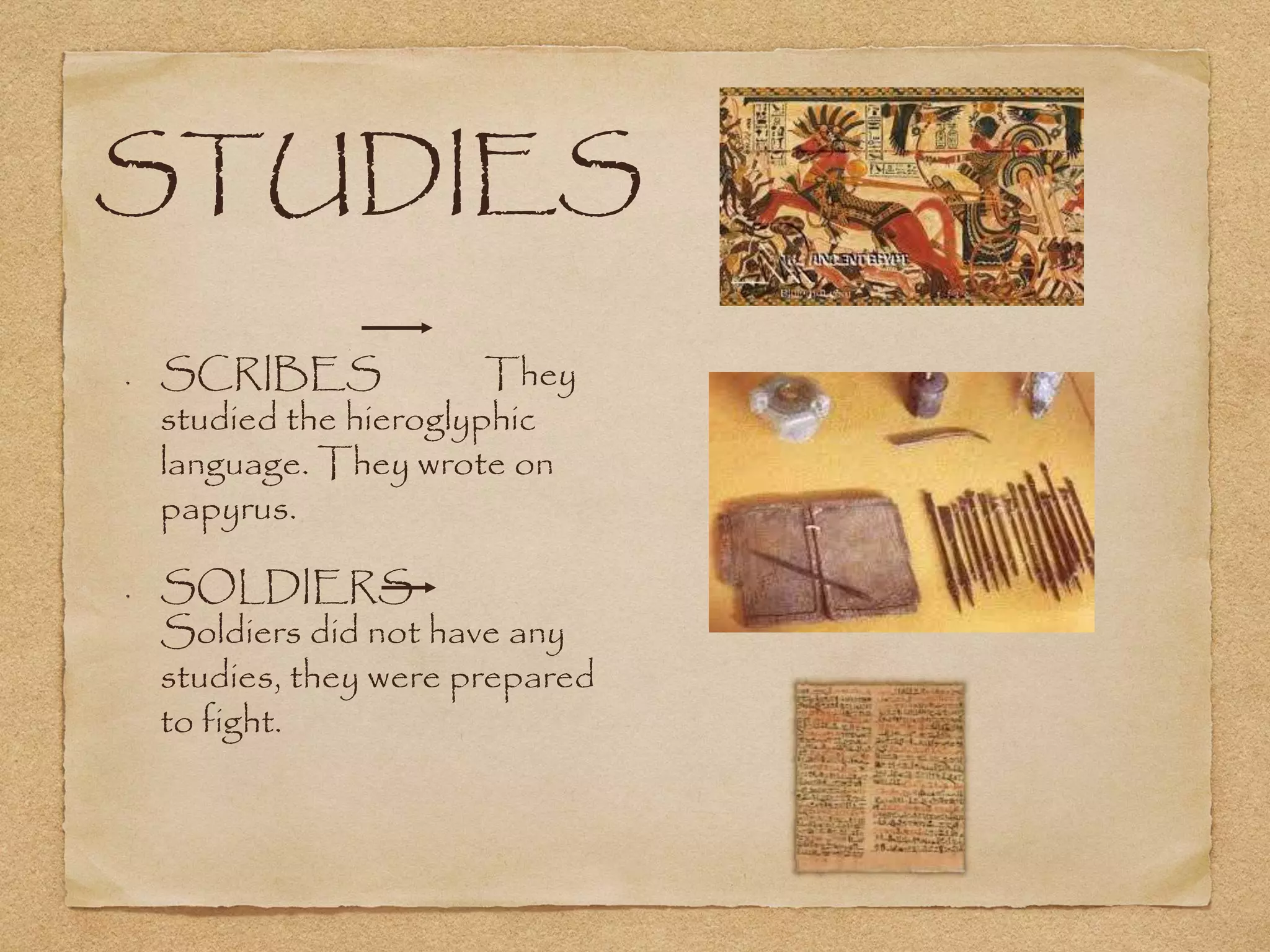 Scribes and soldiers in ancient egypt | PPTX