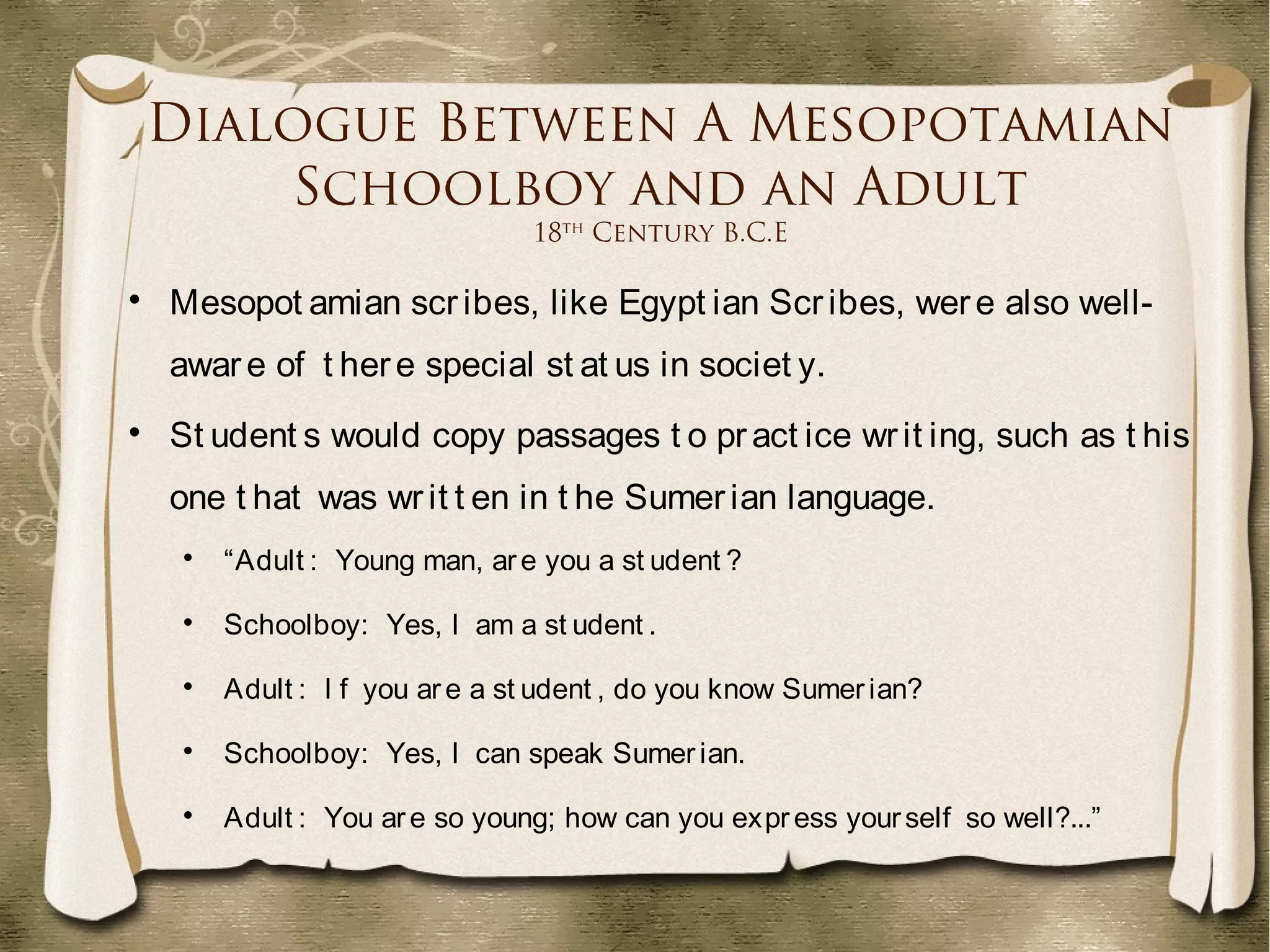 Scribes History Presentation | PPT