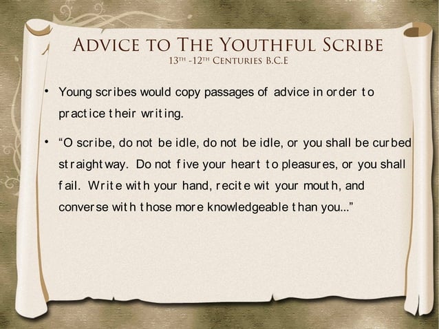 Scribes History Presentation | PPT