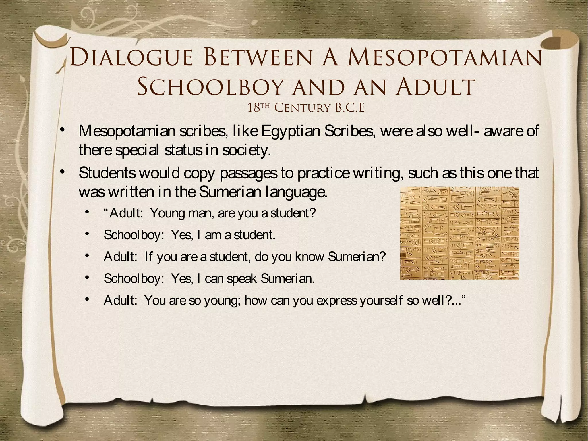 Scribes of Ancient Egypt and Mesopotamia | PPT