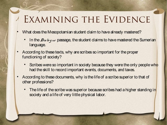 Scribes of Ancient Egypt and Mesopotamia | PPT