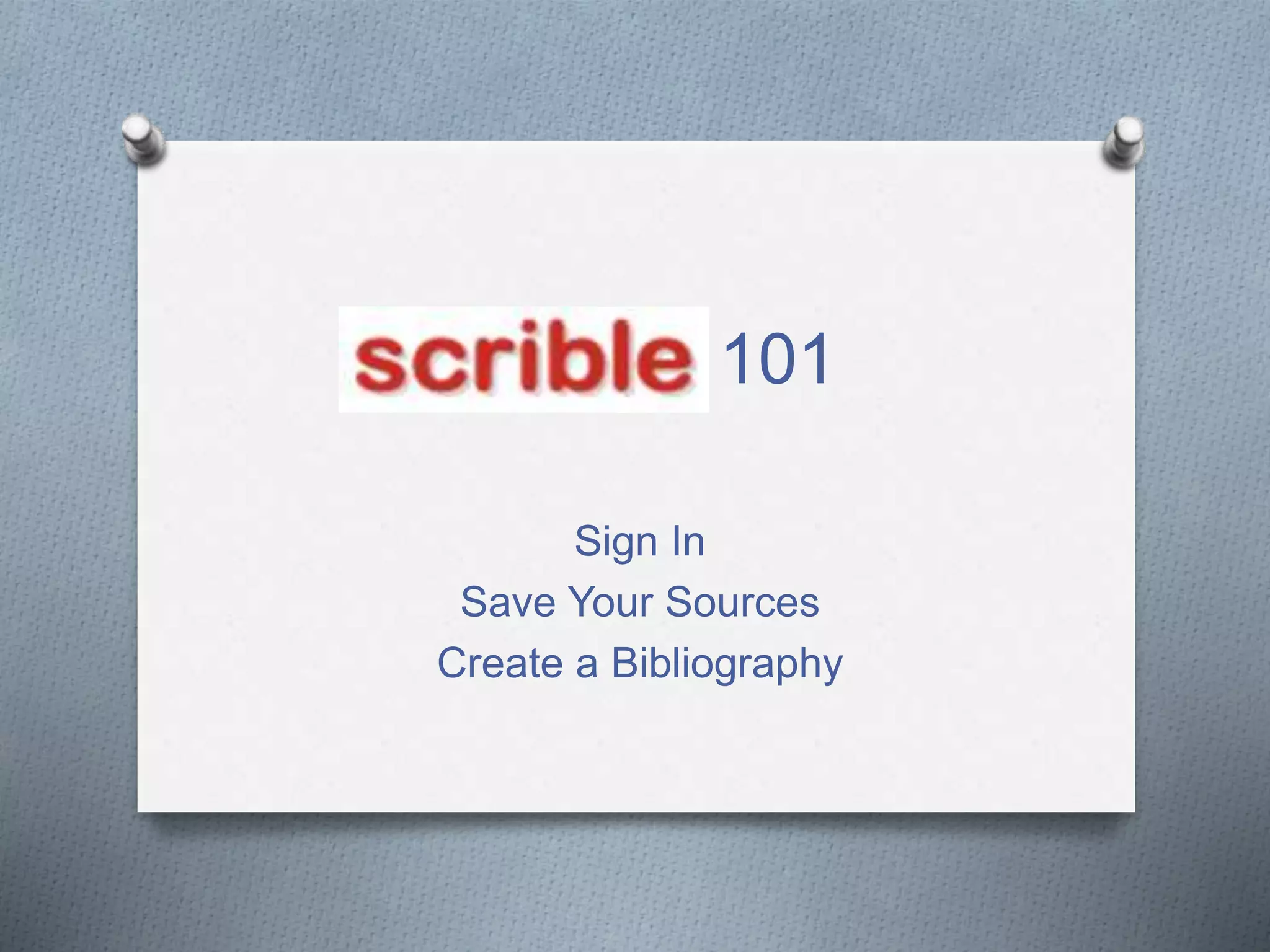 Scrible | PPTX