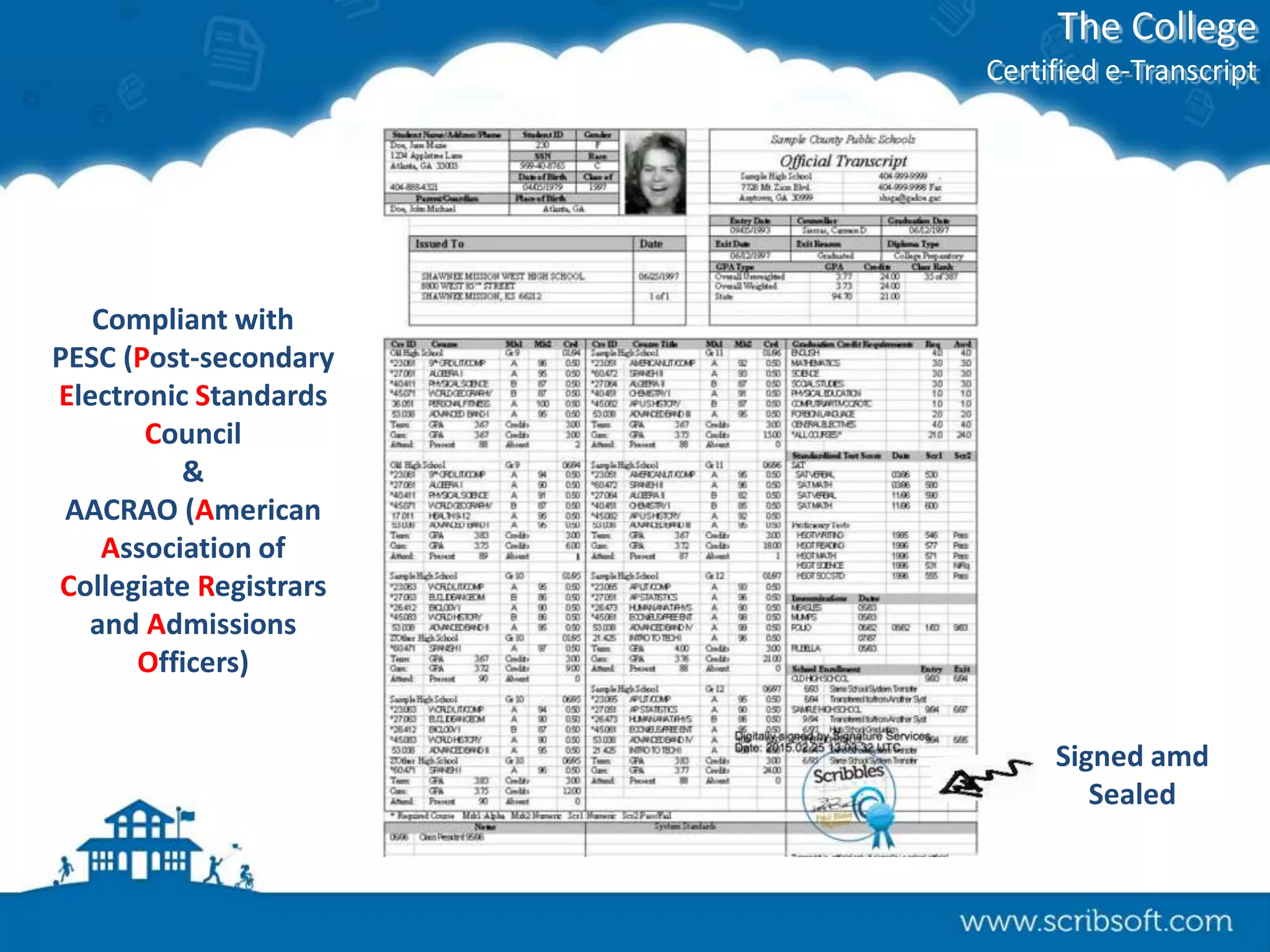 ScribOrder e-Transcripts | PPTX