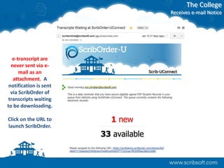 ScribOrder e-Transcripts | PPTX